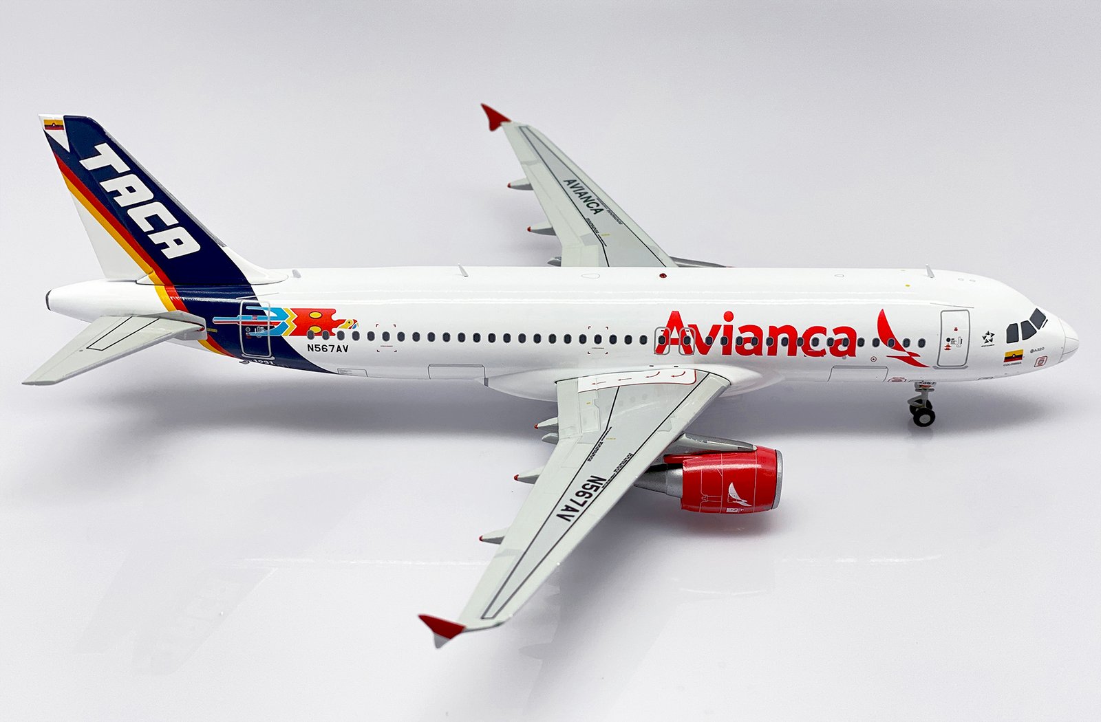 MODELO GEMINI AVIANCA A320 1/400 TACA RETRO REG#N567AV - Juguetes ...