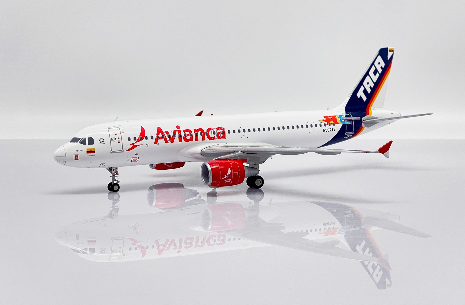 MODELO GEMINI AVIANCA A320 1/400 TACA RETRO REG#N567AV - Juguetes ...